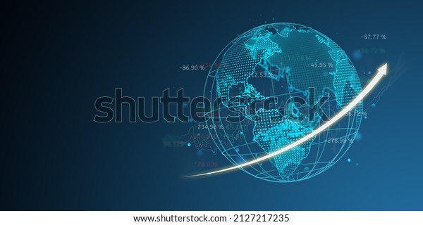Map World Representing Global Data Business Stock Illustration ...