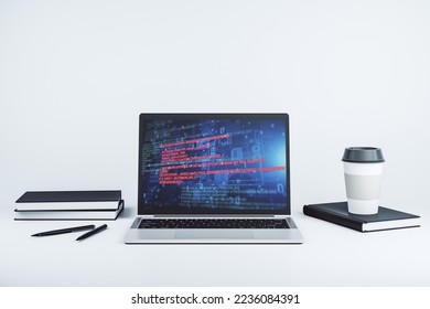 Modern Computer Display Abstract Programming Language Stock ...