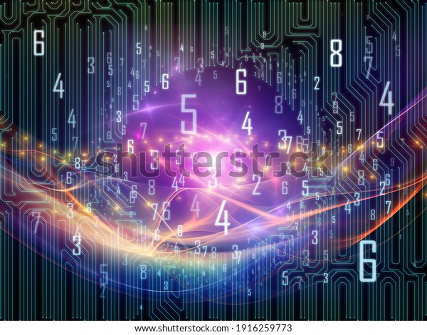 Seguimiento de números. Superposición de las: ilustración de stock ...