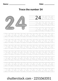 Numbers Tracing Worksheets Practicing Fine Motor Stock Illustration ...