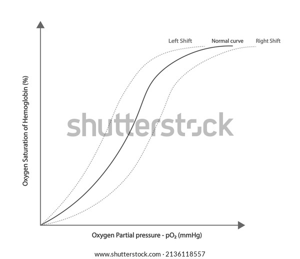 Oxygen Dissociation Curve Odc Chart That Stok İllüstrasyon 2136118557 Shutterstock