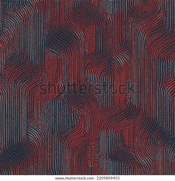 Parametric Pattern Wavy Background Red Dark Stock Illustration ...