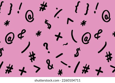 Pattern Image Keyboard Symbols Punctuation Marks Stock Illustration ...