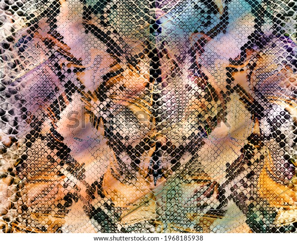 Python Skin Piton Texture Snake Pattern Stock Illustration 1968185938 ...