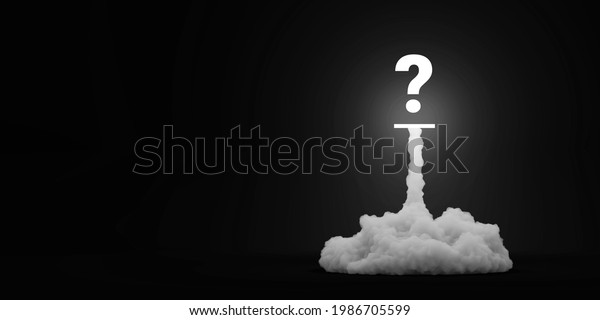 Question Mark Explosion Original 3d Rendering Stock Illustration ...