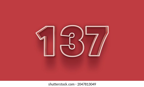 Red 3d Number 137 Isolated On Stock Illustration 2047813049 | Shutterstock
