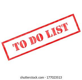 Red Do List Weathered Stamp Ready Stock Illustration 177023513 ...