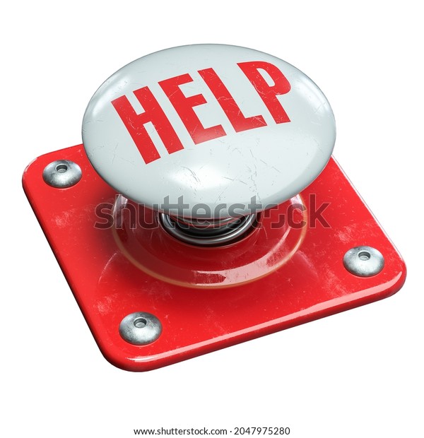 Red Help Button 3d Render Stock Illustration 2047975280 | Shutterstock