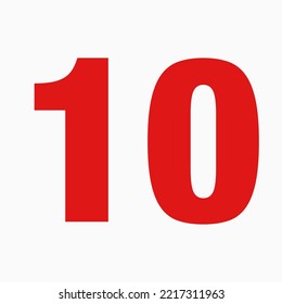 Number Ten Brick Logo Template Illustration Stock Vector (Royalty Free) 2473250413 | Shutterstock