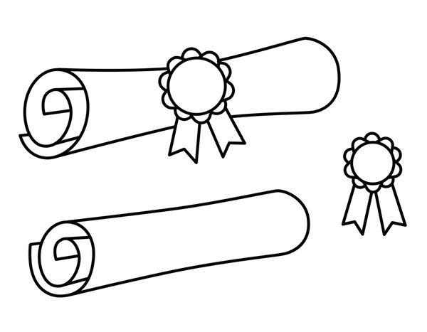 Diploma Clip Art Black And White