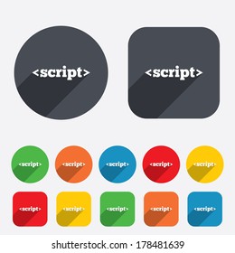 Code Sign Icon Programming Language Symbol Stock Vector (Royalty Free ...