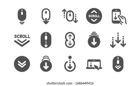 Scroll Down Icons Scrolling Mouse Landing Stock Illustration 1686449416 | Shutterstock