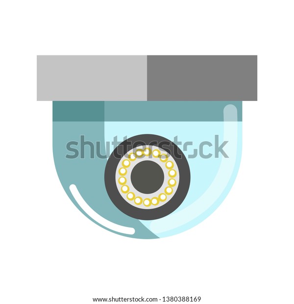 Security Camera Round Shape Isolated On Stock Illustration 1380388169 ...