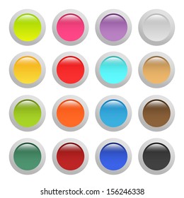 Set Colored Plates Isolated On White Stock Vector (Royalty Free ...