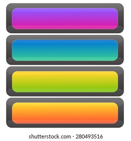 Web Buttons Flat Design Template Color Stock Vector (Royalty Free) 746017621 | Shutterstock