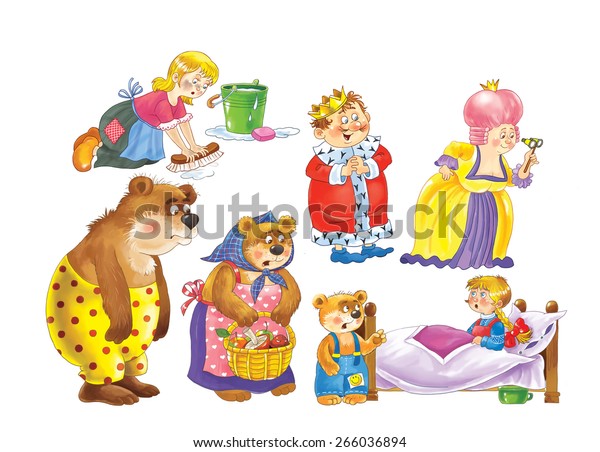 Set Cute Fairy Tale Characters Isolated Stock Illustration 266036894 ...