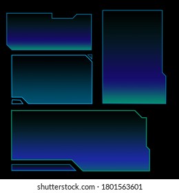Set Hud Rectangle Elementsfuturistic Sci Fi Stock Illustration ...