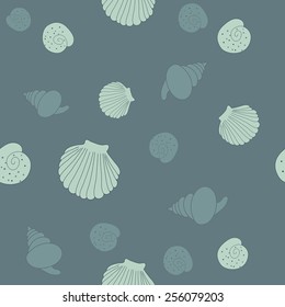 Seamless Pattern Shells Isolated Vector Illustration Stock Vector ...