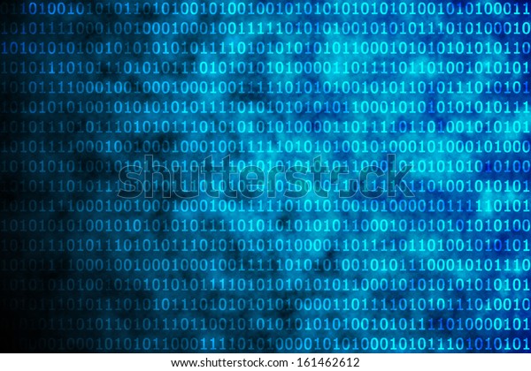 Shiny Blue Binary Code On Black Stock Illustration 161462612 | Shutterstock