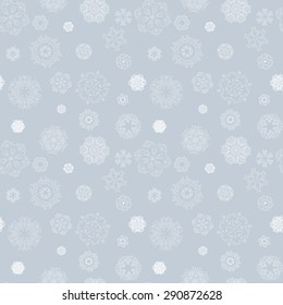 Snowflakes Winter Seamless Texture Endless Pattern Stock Vector ...