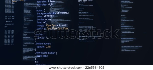 Technological Background Software Source Code Program Stock ...