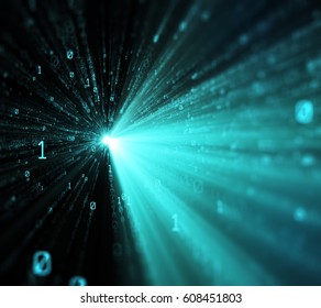 Technology Background Binary Code Flying Through Stock Illustration 608451803 | Shutterstock