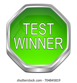 Test Winner Button 3d Illustration Stock Illustration 707484976 ...