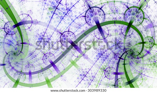 Two Beautiful Spirals Interlocking Creating Infinity Stock Illustration ...