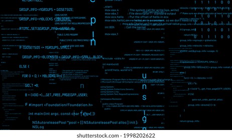 Programming Source Code Abstract Background Software Stock Illustration ...