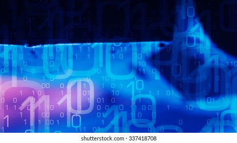 Visual Abstract Background Binary Computer Concept Stock Illustration ...
