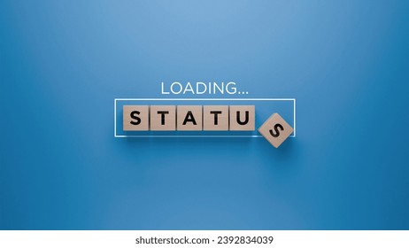 Wooden Blocks Spelling Status Loading Progress Stock Illustration 2392834039 | Shutterstock