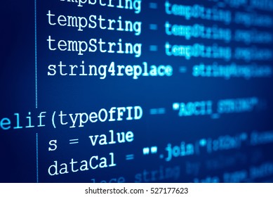Software Developer Programming Code Abstract Computer Stock Photo ...