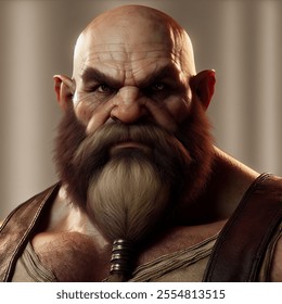 Bald Fantasy Dwarf Thick Beard Who AI-generated image 2554813515 | Shutterstock