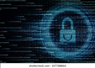 Digital Lock Guard Sign Binary Code Stock Vector (Royalty Free) 790054699 | Shutterstock