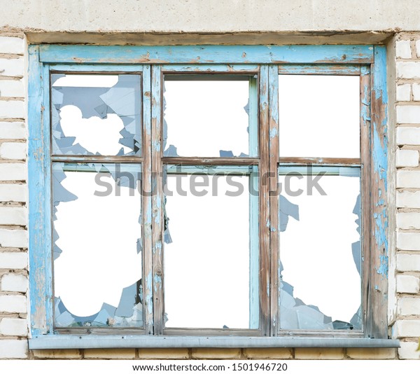 Broken Glass Wooden Window Frame Stock Photo 1501946720 | Shutterstock