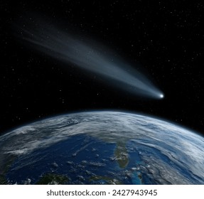 Falling Meteorite Asteroid Comet On Earth Stock Photo 1072218293 | Shutterstock
