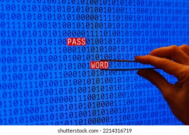 555 Password Word On Binary Code Background Computer Screen Images, Stock Photos, 3D objects ...