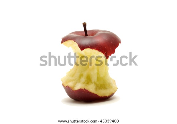 Core Red Apple Isolated On White Stock Photo 45039400 | Shutterstock