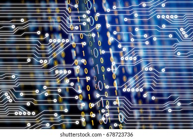 Digital Binary Data Electronic Circuit Stock Photo 678723736 | Shutterstock
