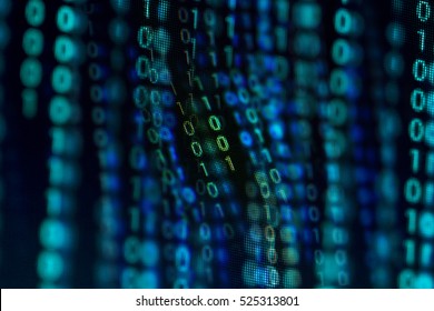 Digital Binary Code Number On Computer Stock Photo 2183464787 ...