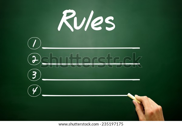 Hand Drawn Rules Blank List Concept Stock Photo 235197175 | Shutterstock