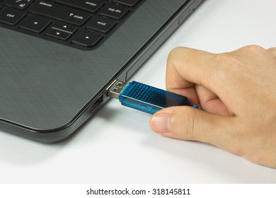 Hand Inserting Usb Memory Stick Stock Photo 318145811 | Shutterstock