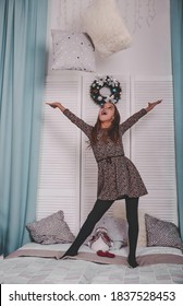 Happy Little Girl Dress Long Hair Stock Photo 1837528453 | Shutterstock