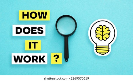How Does Work Shown Using Text Stock Photo 2269070619 | Shutterstock