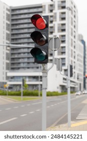 Image Shows Red Traffic Light Mounted Stock Photo 2484145221 | Shutterstock