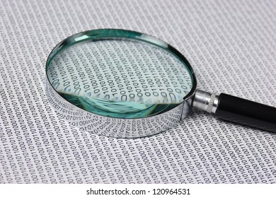 Magnifying Glass Binary Code Stock Photo 120964531 | Shutterstock