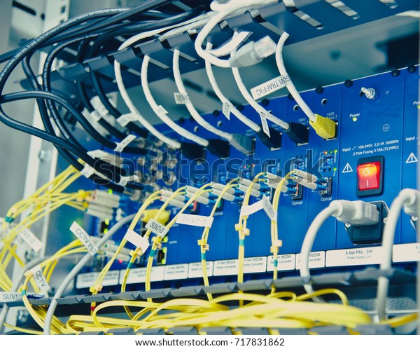 Network Server Room Computers Control Digital Stock Photo 717831862 ...
