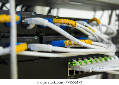 Network Switch Ethernet Cablesdata Center Conceptoptic Stock Photo 493556173 | Shutterstock