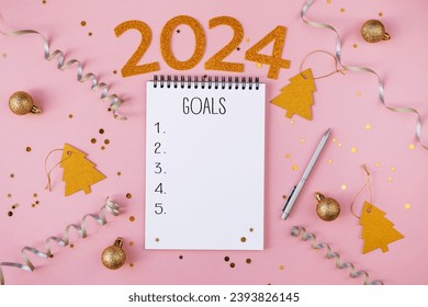 New Year 2024 Goals List Notebook Stock Photo 2393826145 | Shutterstock