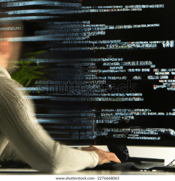 Photo Man Programming Running Codes On AI-generated image 2276668063 ...
